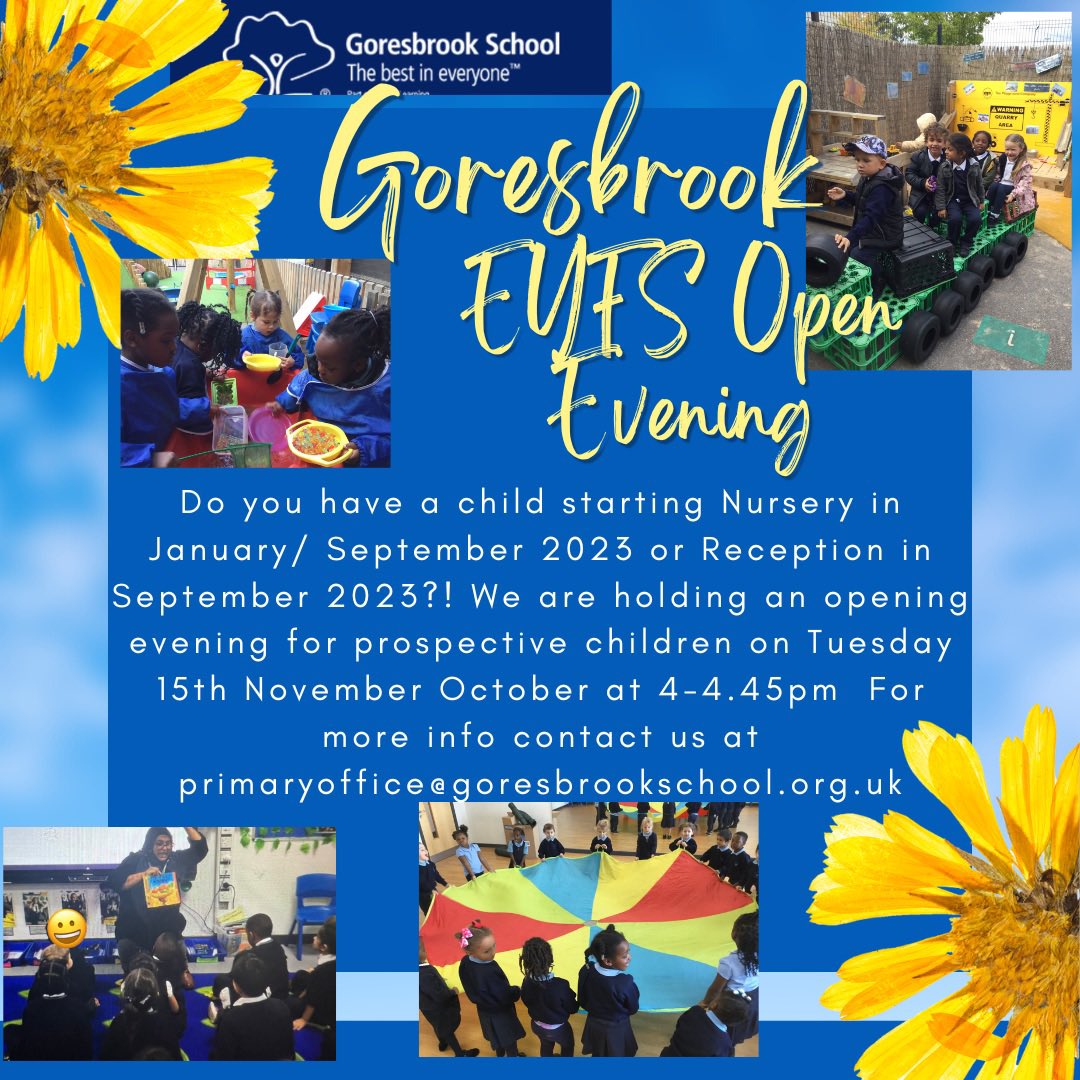 Goresbrook Primary School > ADMISSIONS > Starting School